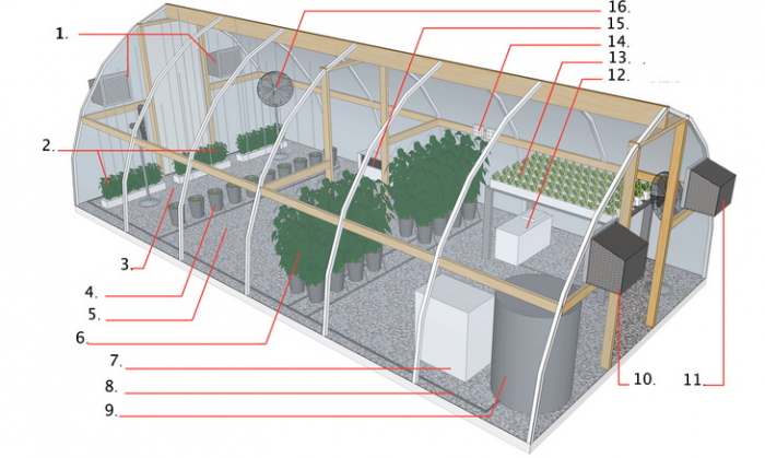Mali plastenik ili mini staklenik kao stalna bašta ispred kuće